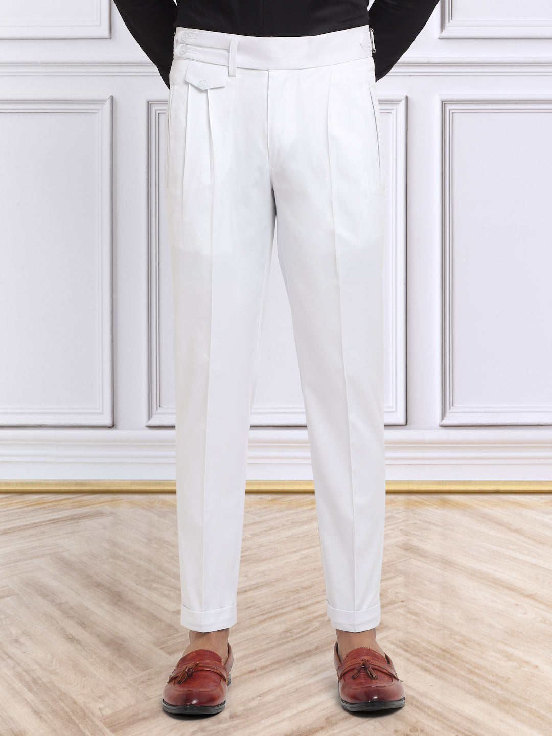 Italian Style Formal Gurkha Pant-White – KLOTTHE®