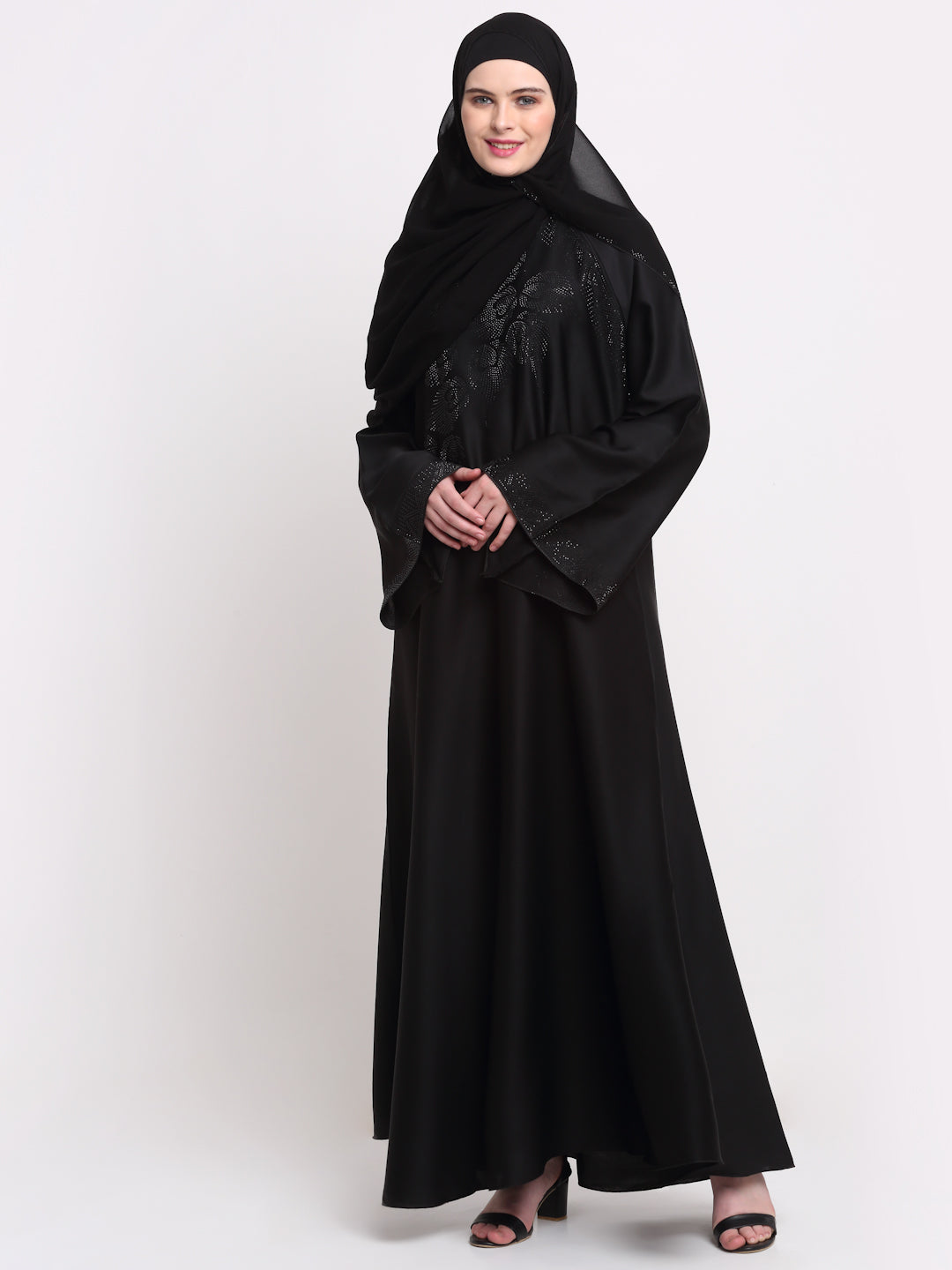 Klotthe Women Black Solid Burqa With Scarf – KLOTTHE®