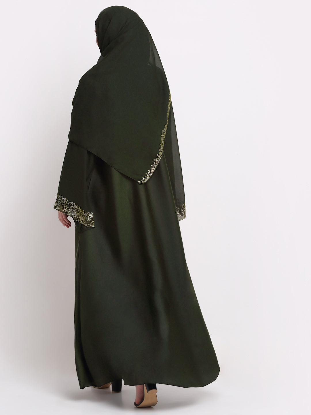 Klotthe Women Green Solid Burqa With Scarf – KLOTTHE®