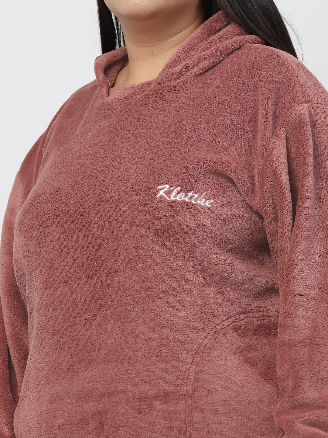 Klotthe Women Rust Wool Blend Solid Hudi Night Suit – KLOTTHE®